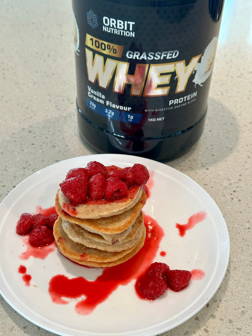 Vanilla/Raspberry Pancakes – Orbit Nutrition